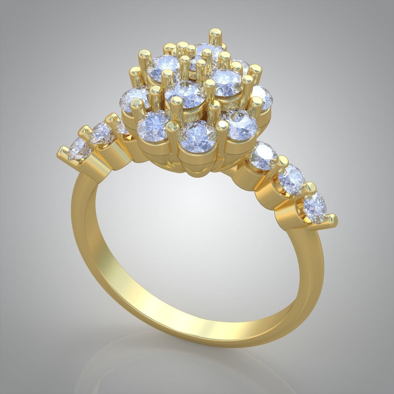 Diamond ring 0262 3D printable model free 3D model 3D printable | CGTrader