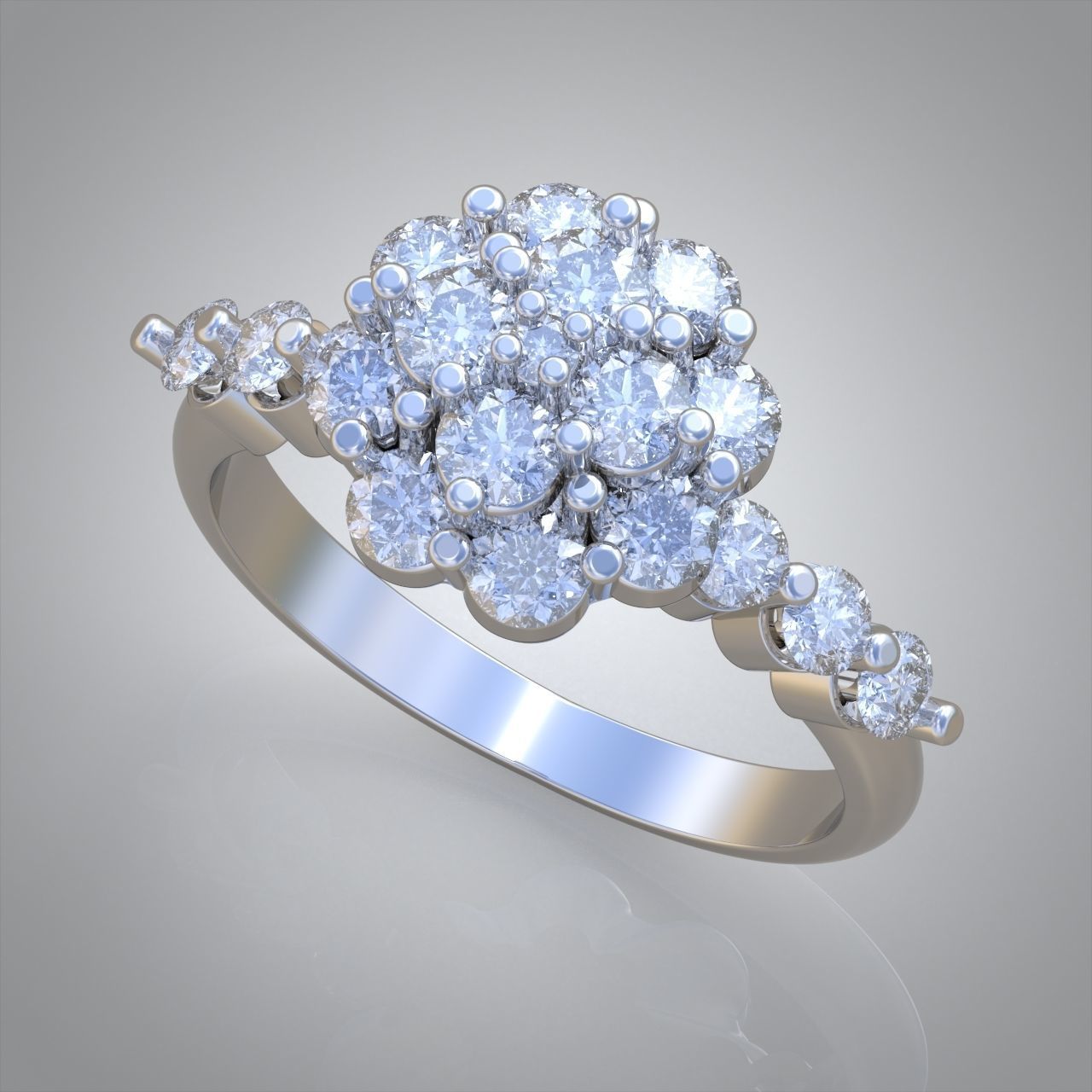 Diamond ring 0262 3D printable model free 3D model 3D printable | CGTrader