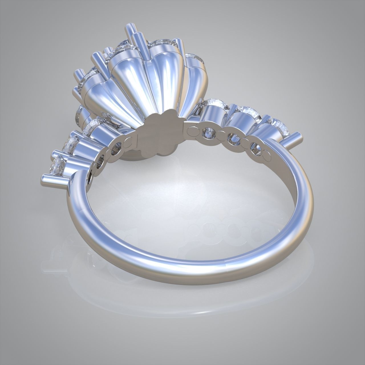 Diamond ring 0262 3D printable model free 3D model 3D printable | CGTrader