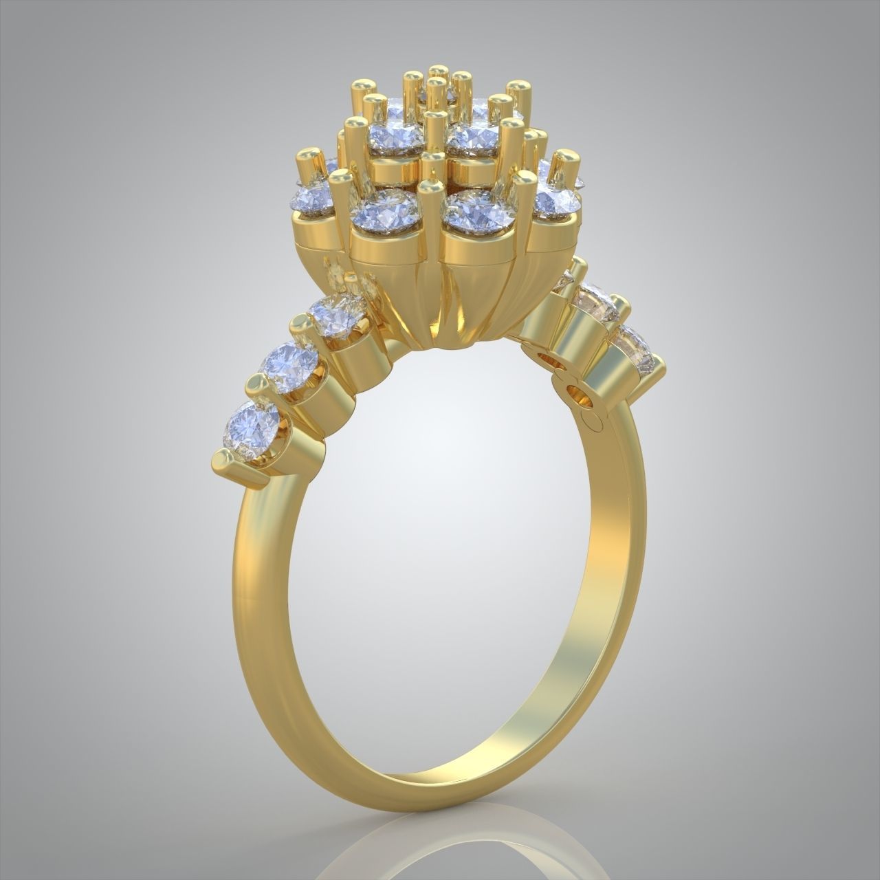 Diamond ring 0262 3D printable model free 3D model 3D printable | CGTrader