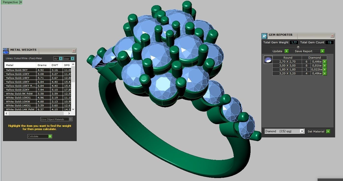 Diamond ring 0262 3D printable model free 3D model 3D printable | CGTrader