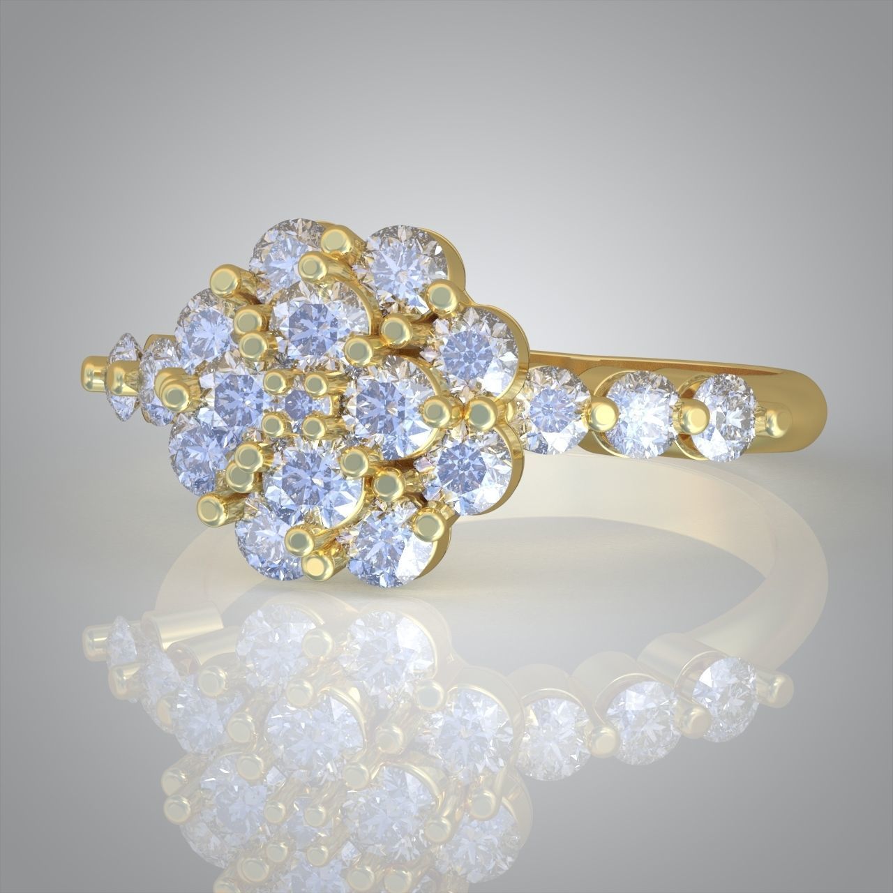 Diamond ring 0262 3D printable model free 3D model 3D printable | CGTrader