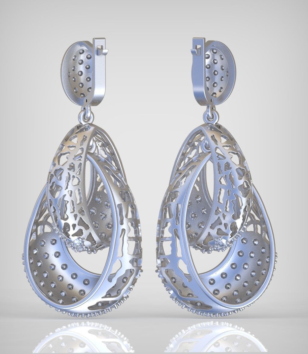 Earring model 249 3D printable model16 3D model 3D printable | CGTrader