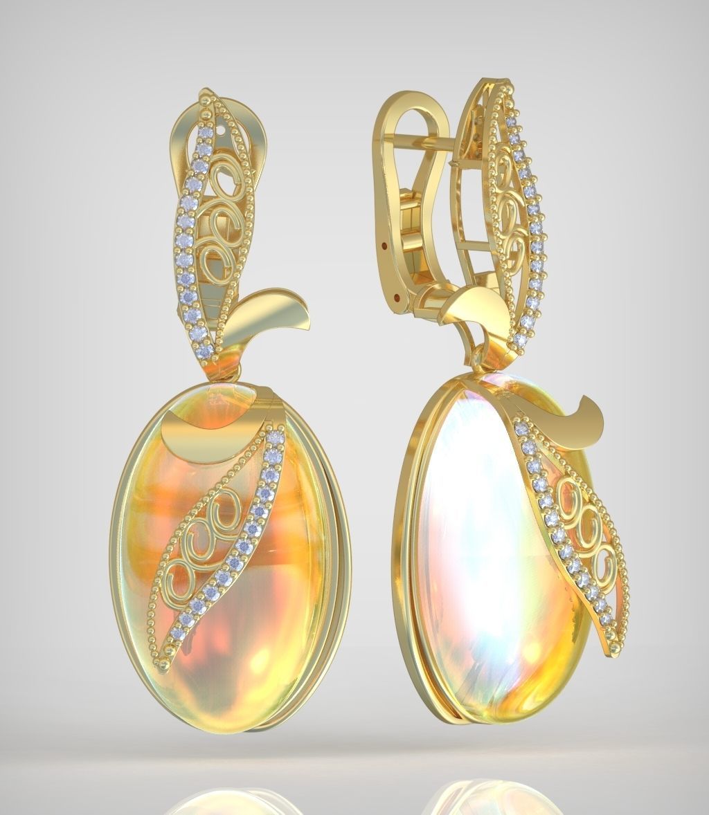 Earring model 332 3D printable model12 3D model 3D printable | CGTrader