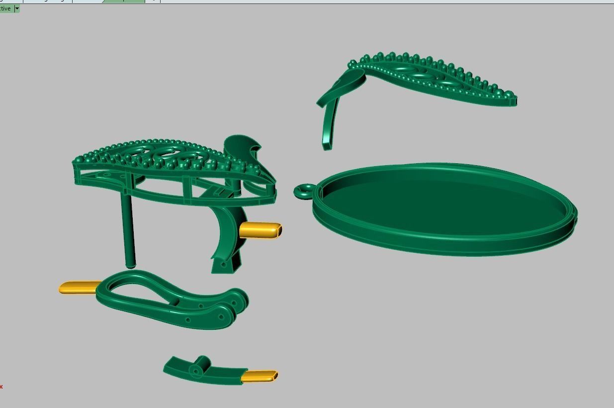 Earring model 332 3D printable model12 3D model 3D printable | CGTrader