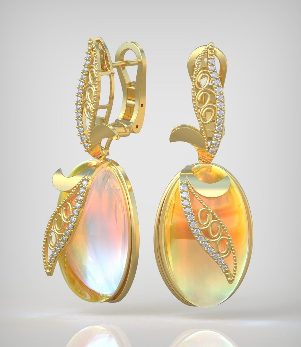 Earring model 332 3D printable model12 3D model 3D printable | CGTrader