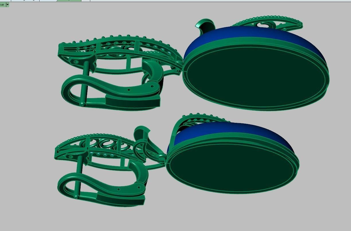 Earring model 332 3D printable model12 3D model 3D printable | CGTrader