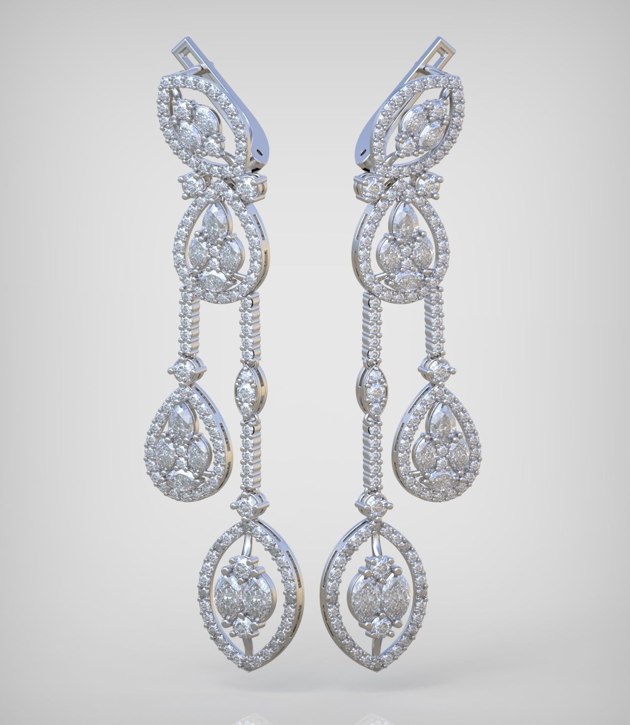 Earring model 0334 3D printable model-10 3D model 3D printable | CGTrader