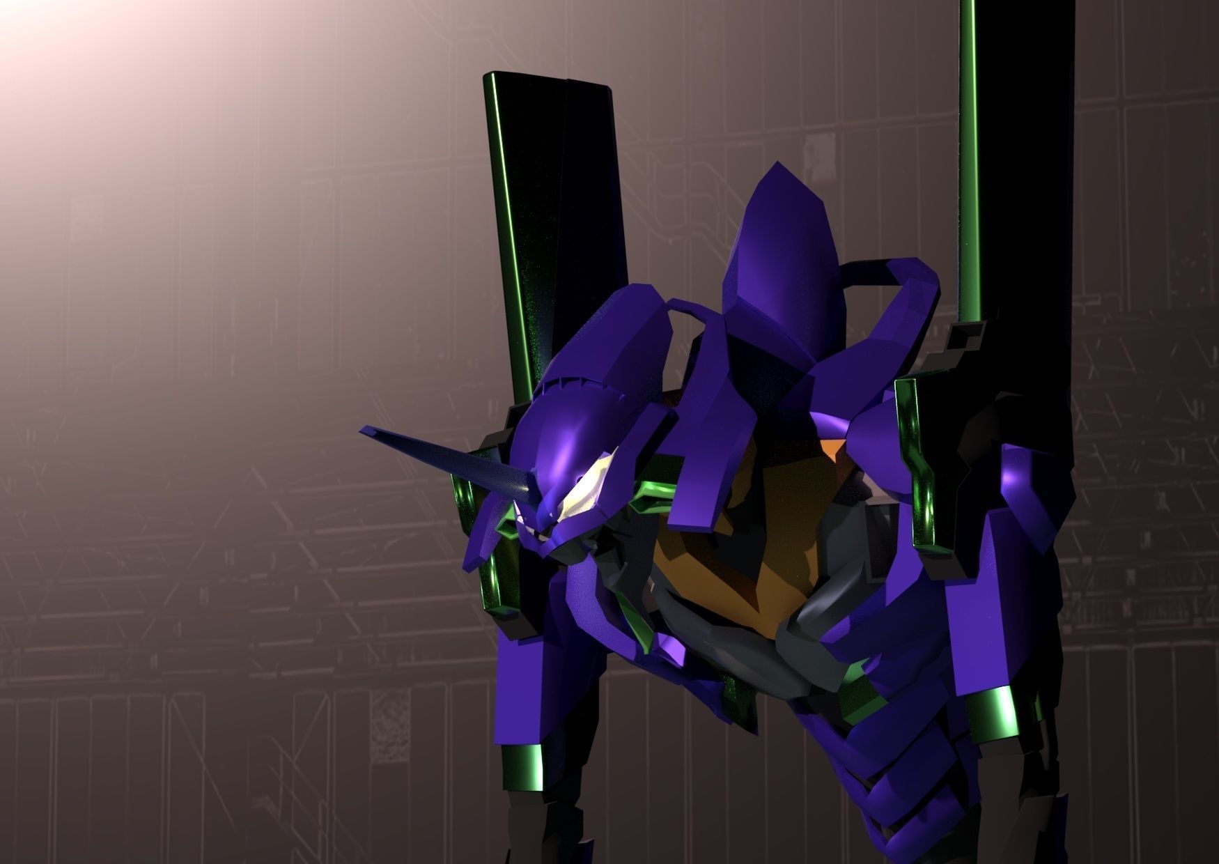 3D model Evangelion Unit-01 EVA-01 VR / AR / low-poly | CGTrader