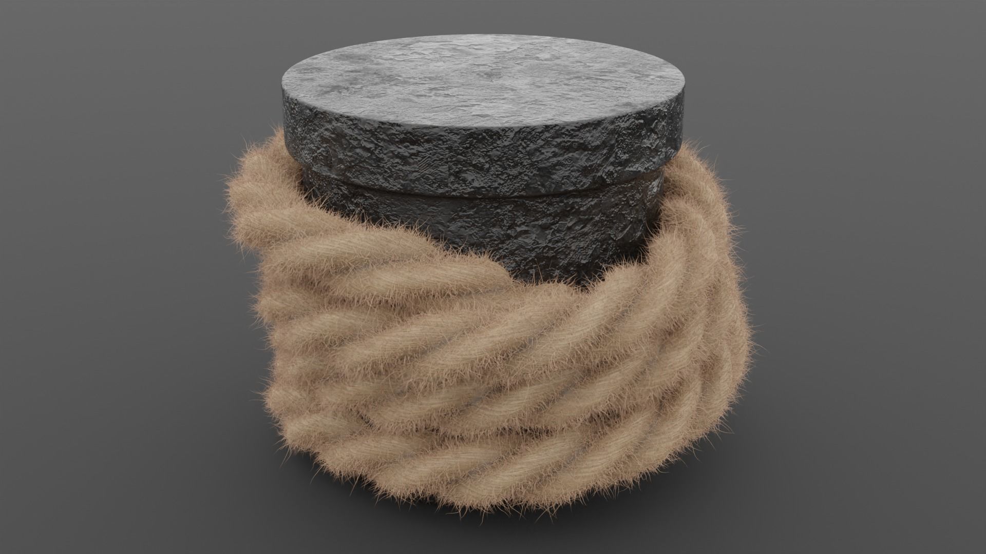 3D model Rope around Mooring Post VR / AR / low-poly | CGTrader