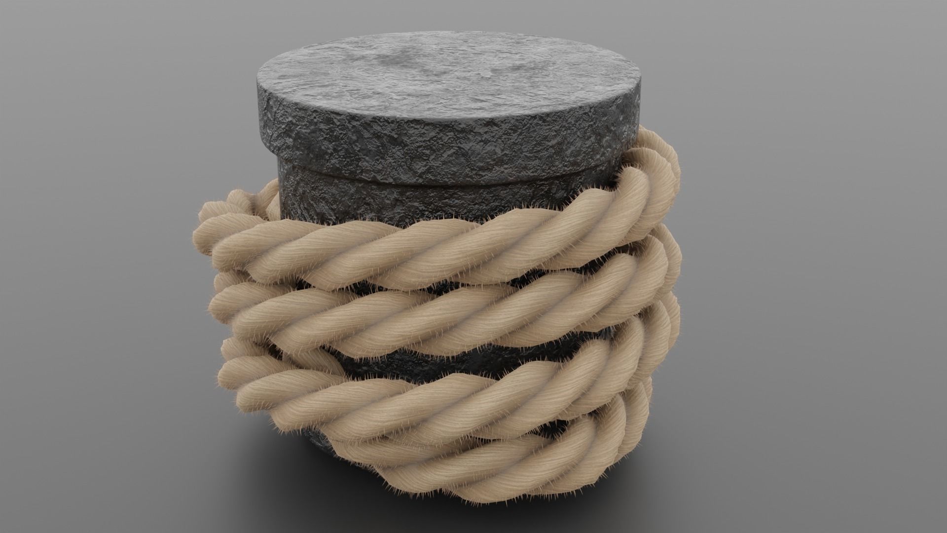 3D model Rope around Mooring Post VR / AR / low-poly | CGTrader