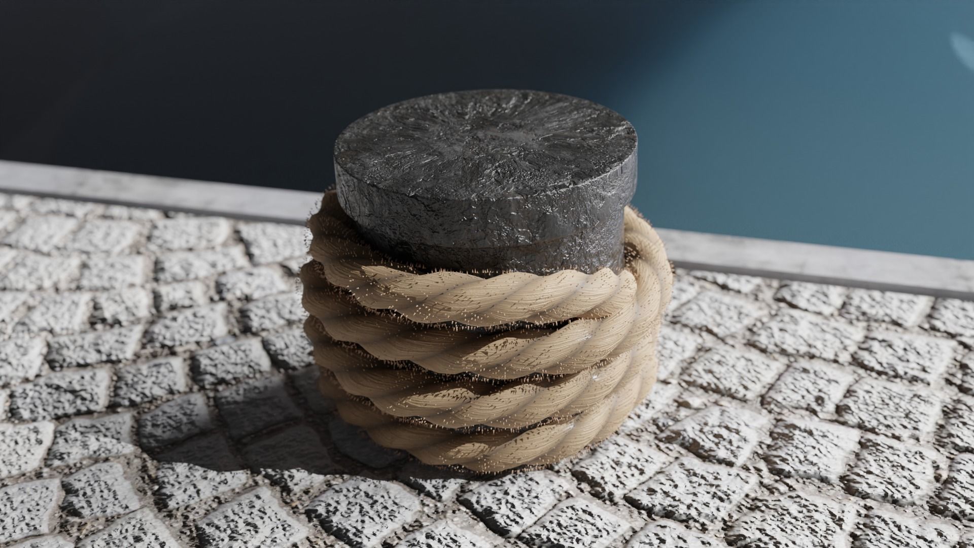 3D model Rope around Mooring Post VR / AR / low-poly | CGTrader