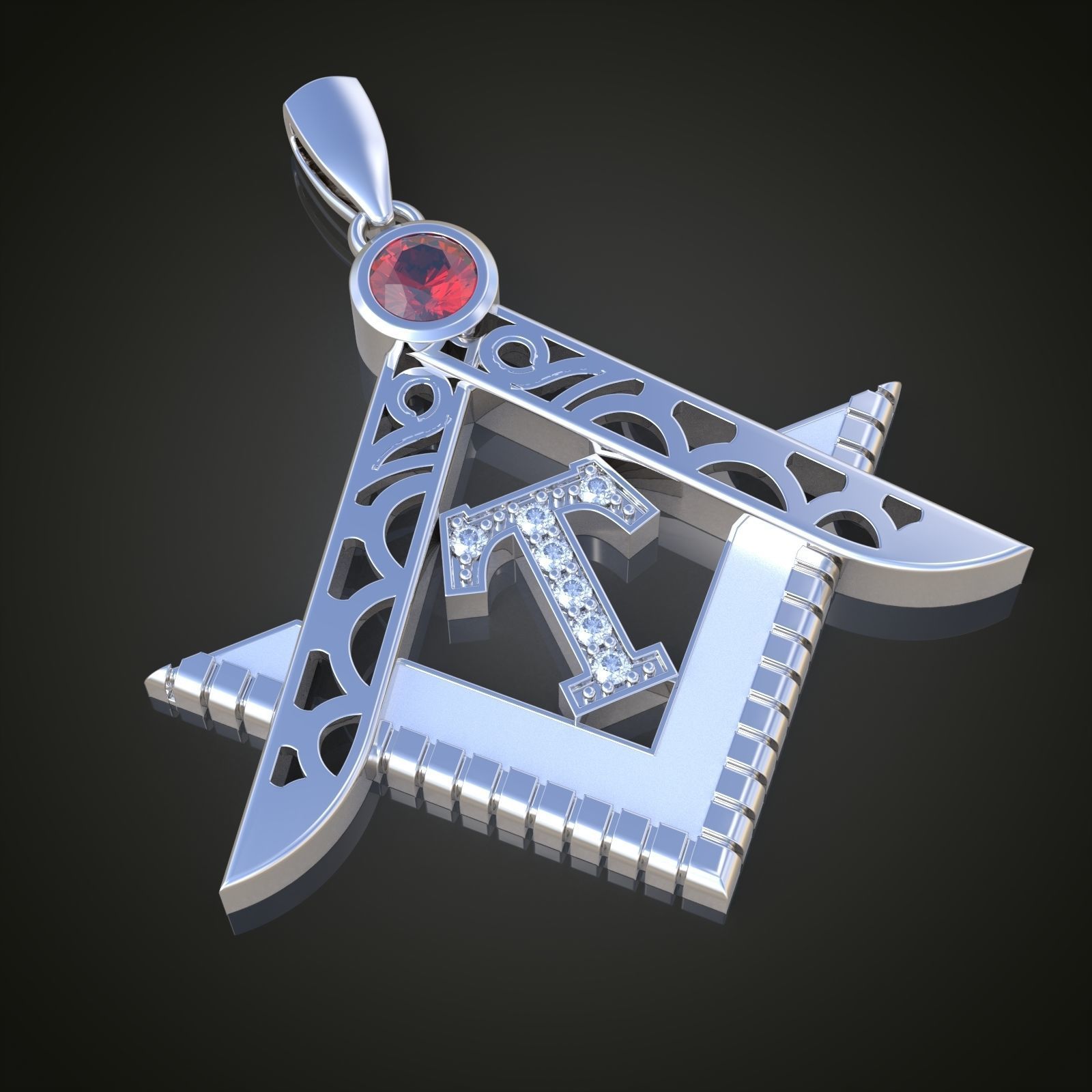FreeMasons Pendant model 3D 0173 printable model11 3D model 3D ...