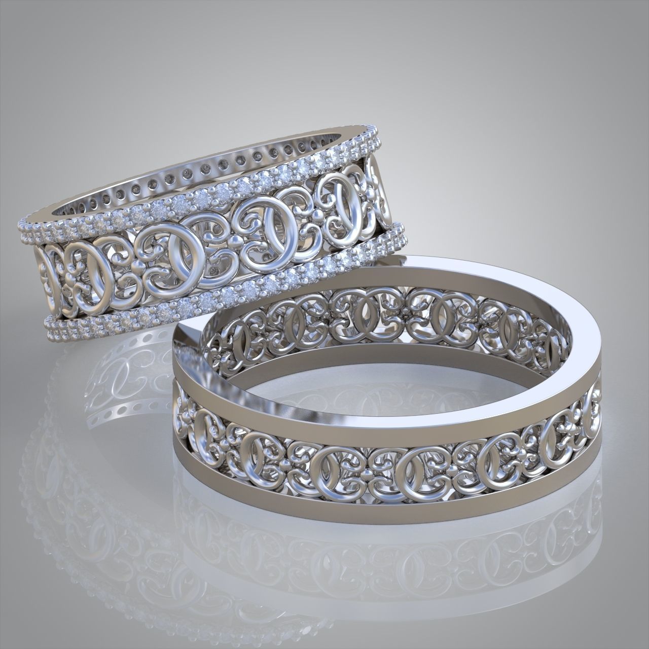 Wedding Diamond ring 0295 3D printable model 13 3D model 3D printable | CGTrader