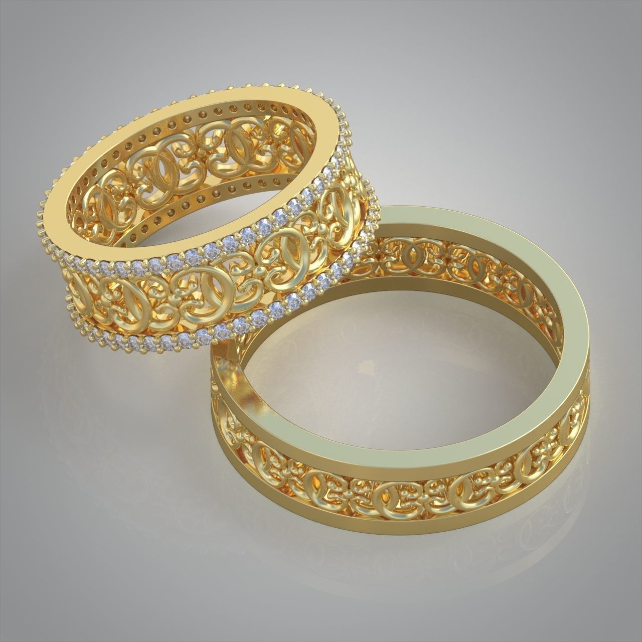 Wedding Diamond ring 0295 3D printable model 13 3D model 3D printable | CGTrader