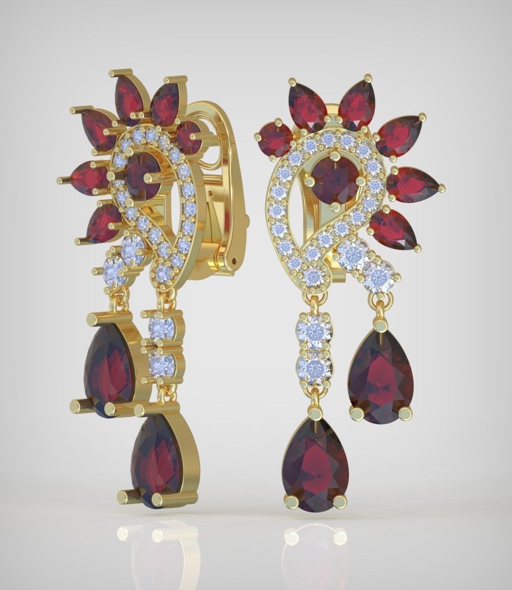 Earring model 256 3D printable model11 3D model 3D printable | CGTrader