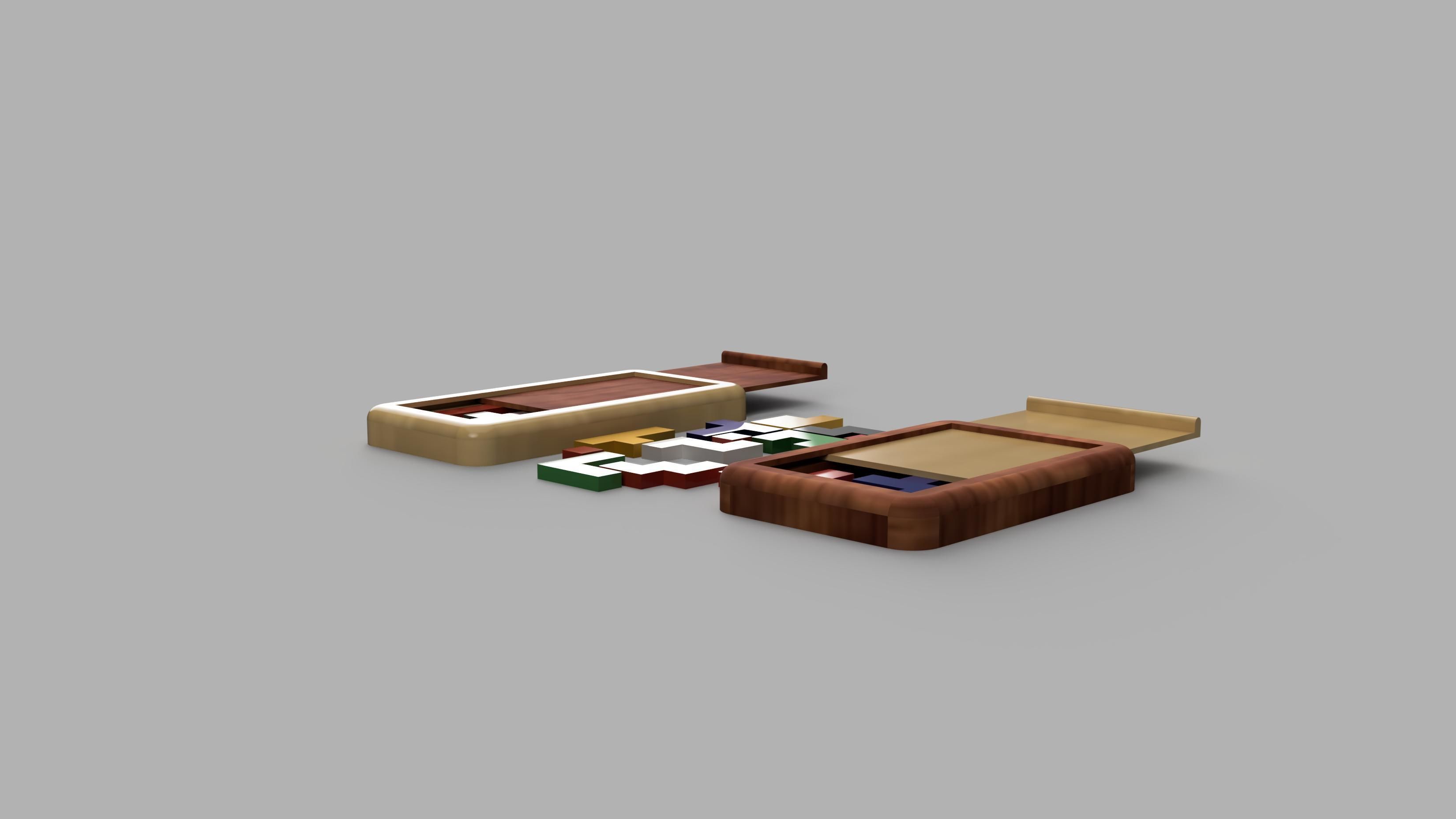Pentomino or Pentominoes with storage boxes 3D model | CGTrader
