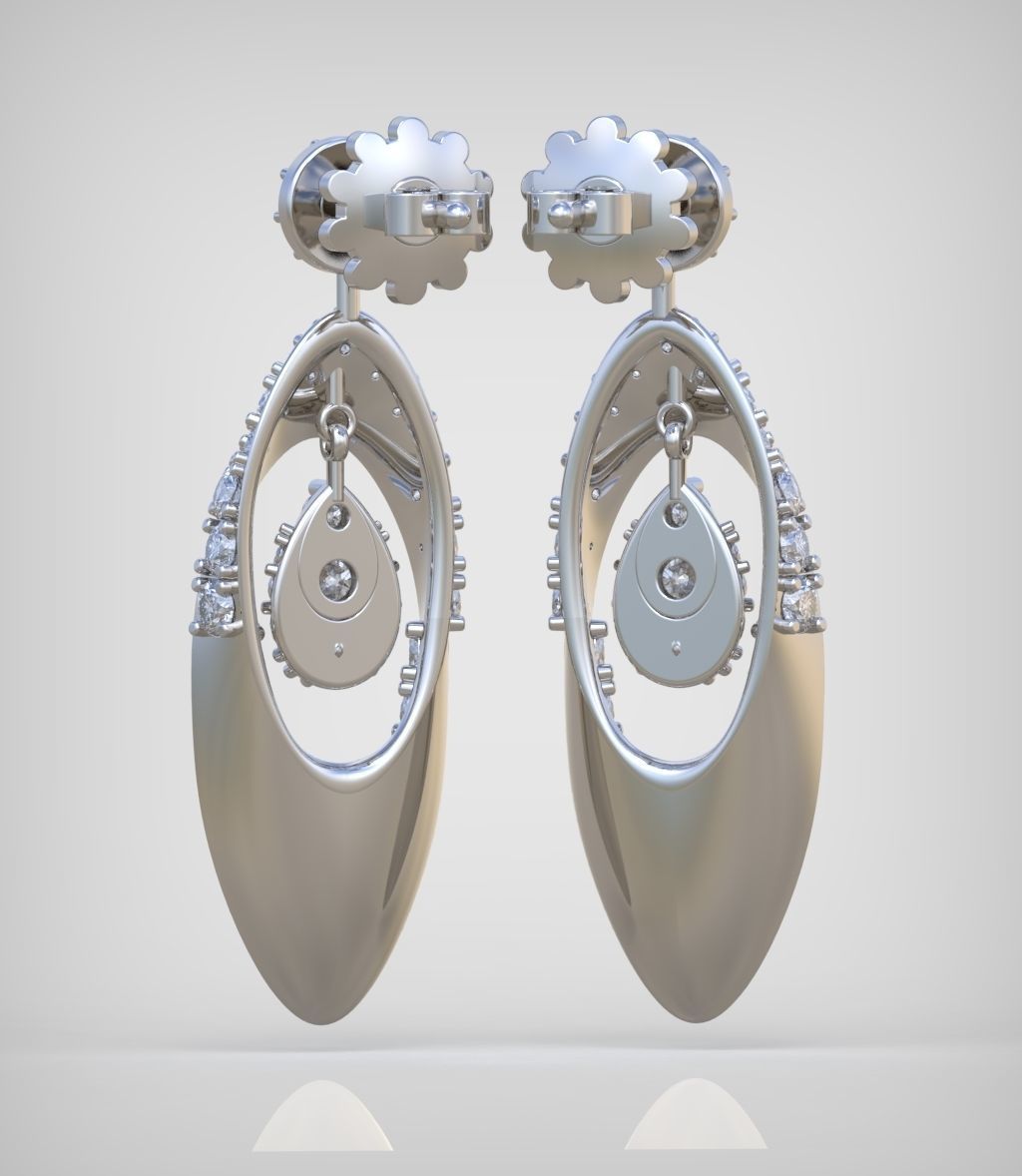Earring model 0338 3D printable model13 3D model 3D printable | CGTrader