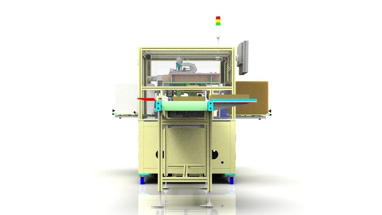 3D model of the gift box online automated labeling machine 3D model ...