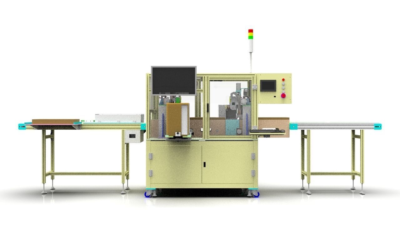 3D model of the gift box online automated labeling machine 3D model ...