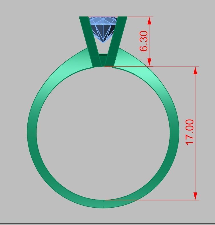 Diamond ring 0305 3D printable model free 3D model 3D printable | CGTrader