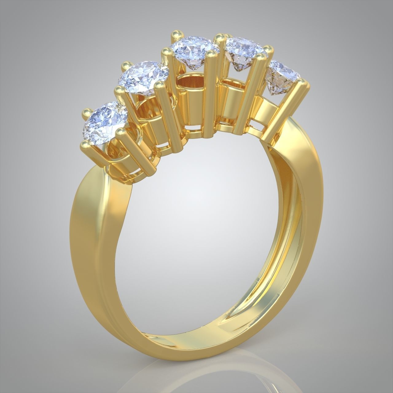 Diamond ring 0307 3D printable model 3D model 3D printable | CGTrader