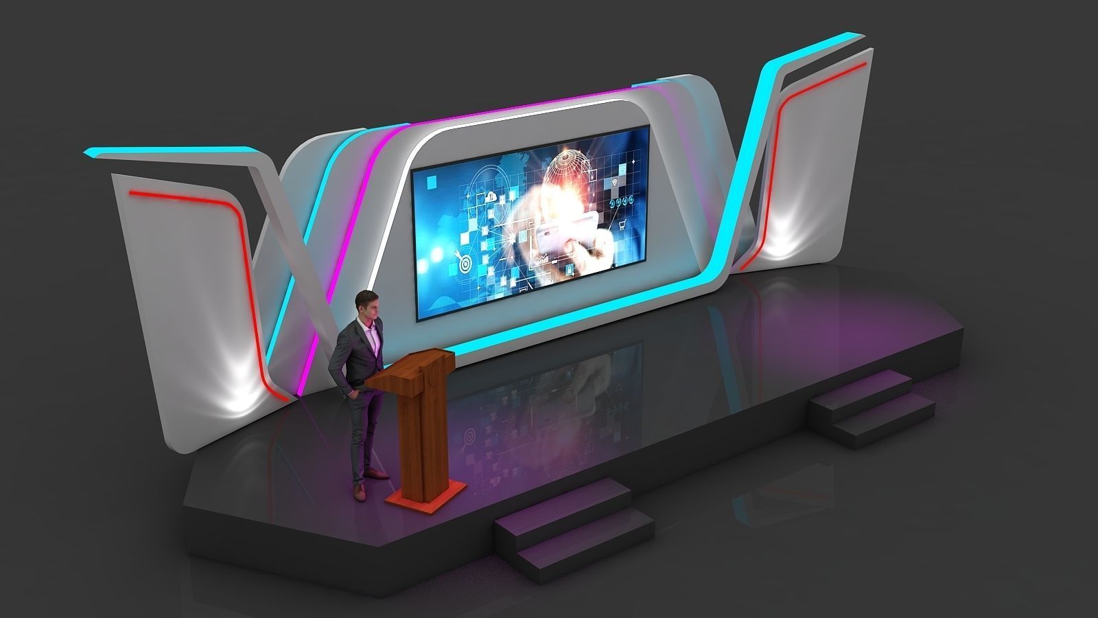 Event Stage 3D model | CGTrader