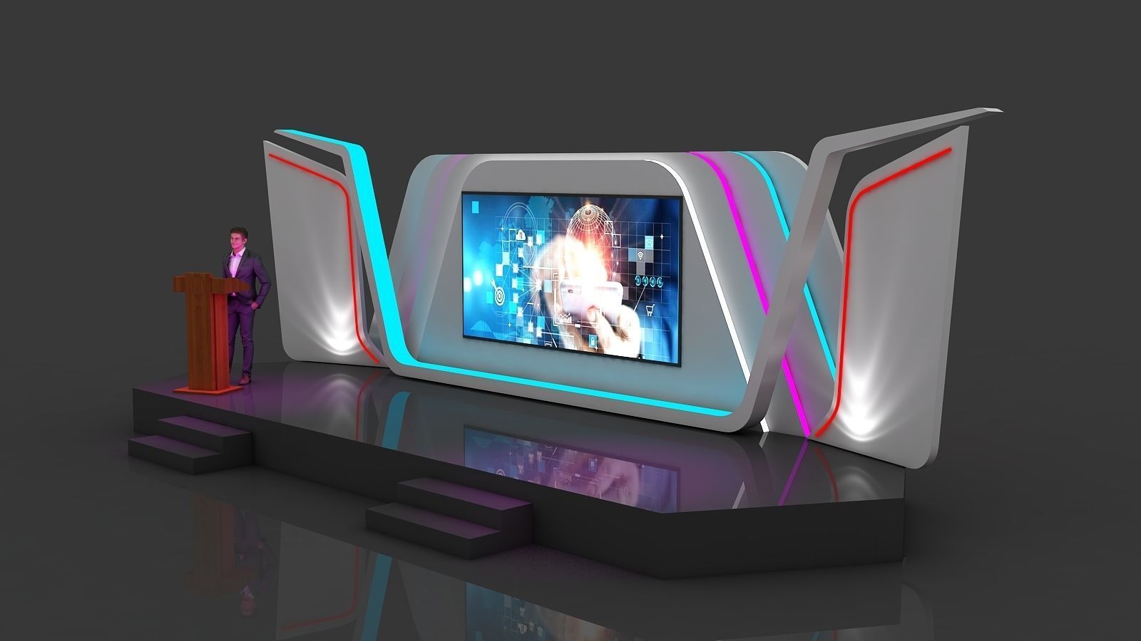Event Stage 3D model | CGTrader