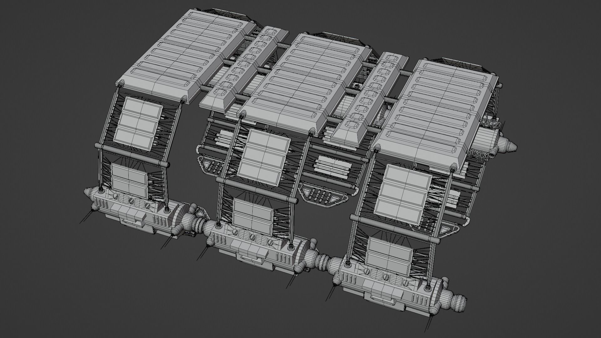 3D model Star Trek NX Orbital Drydock Facility Shipyard Station VR / AR ...