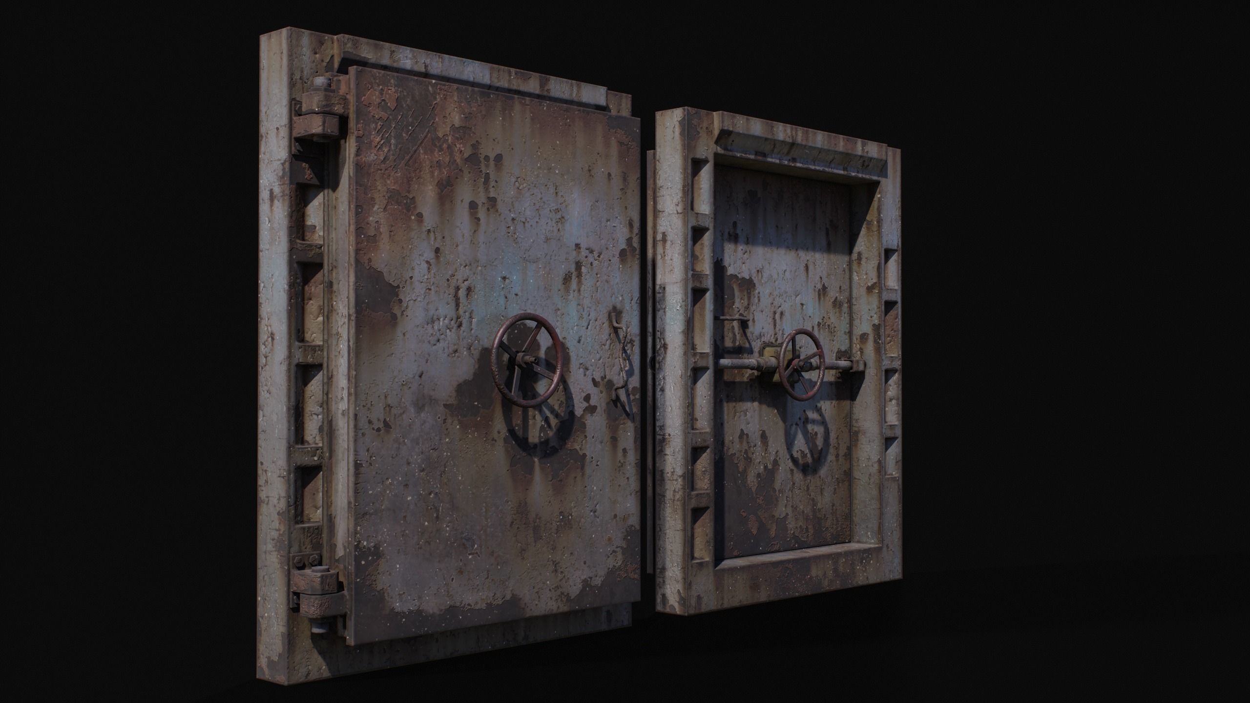 3D model Bunker door Pbr lowpoly bunker gate 09 VR / AR / low-poly ...