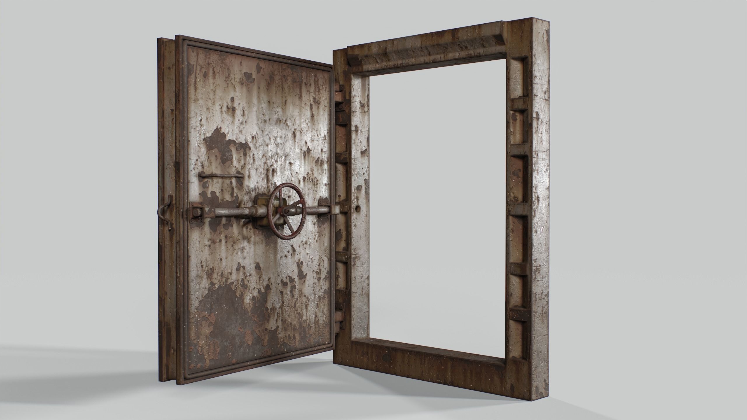 3D model Bunker door Pbr lowpoly bunker gate 09 VR / AR / low-poly ...