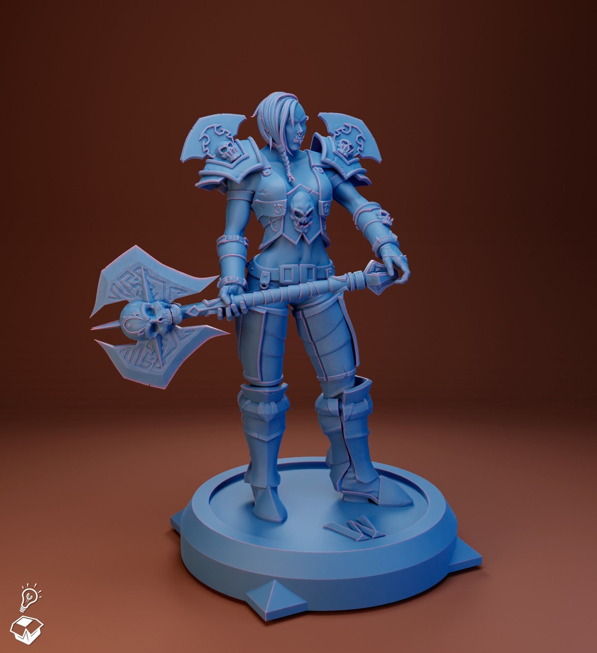 Female Orc Warrior - World of Warcraft -T2 set 3D model 3D printable ...