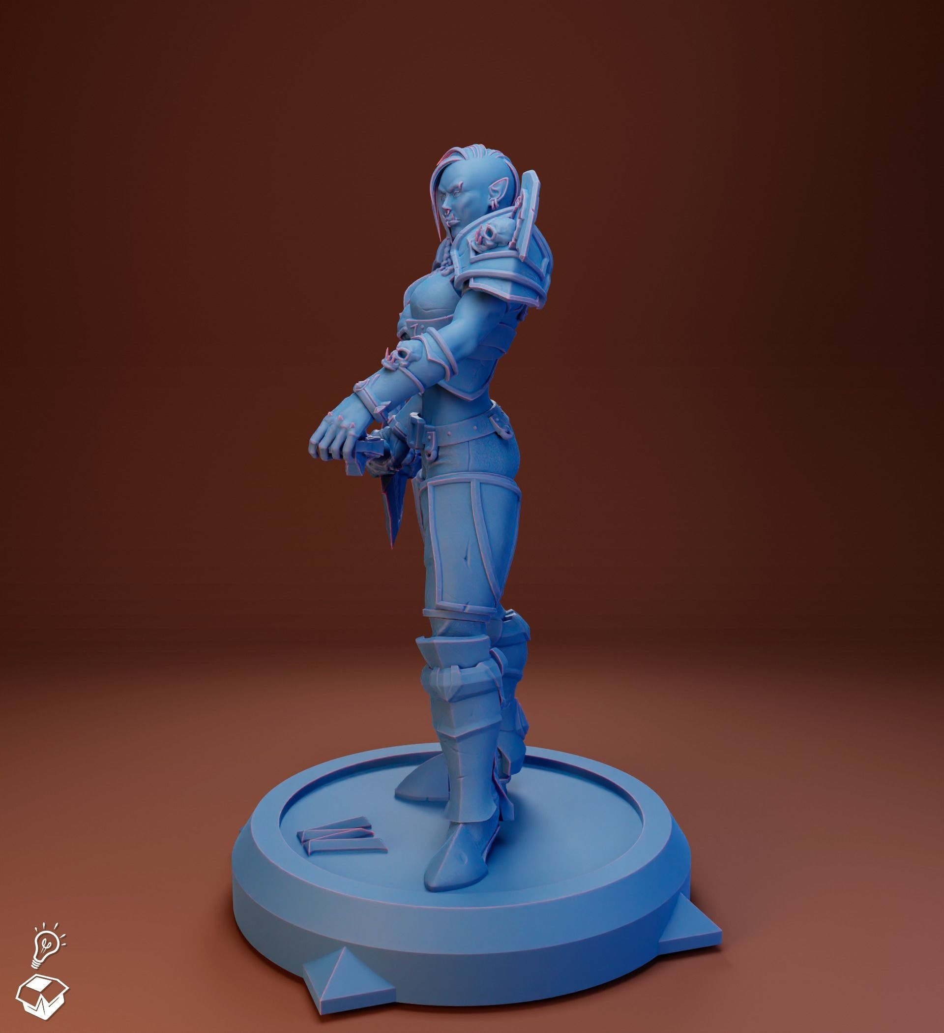 Female Orc Warrior - World of Warcraft -T2 set 3D model 3D printable ...