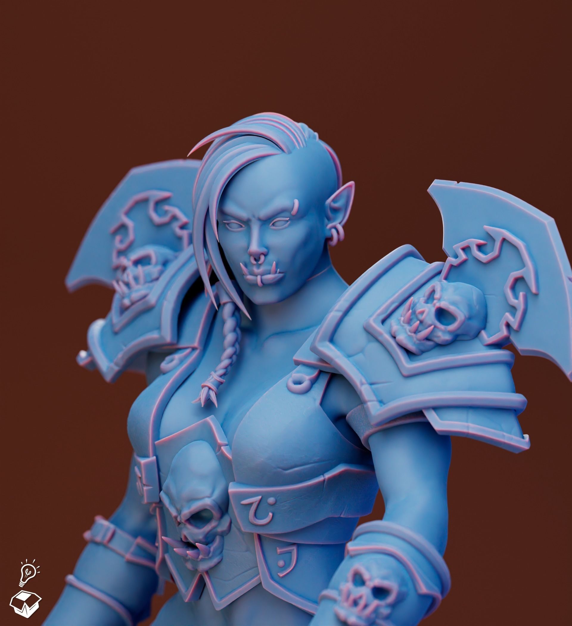 Female Orc Warrior - World of Warcraft -T2 set 3D model 3D printable ...