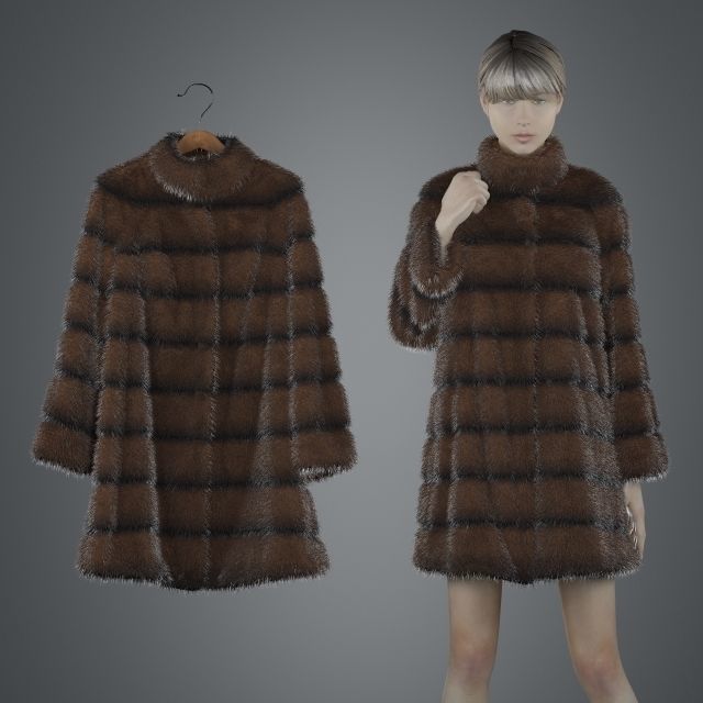 Mink coat 3D model | CGTrader