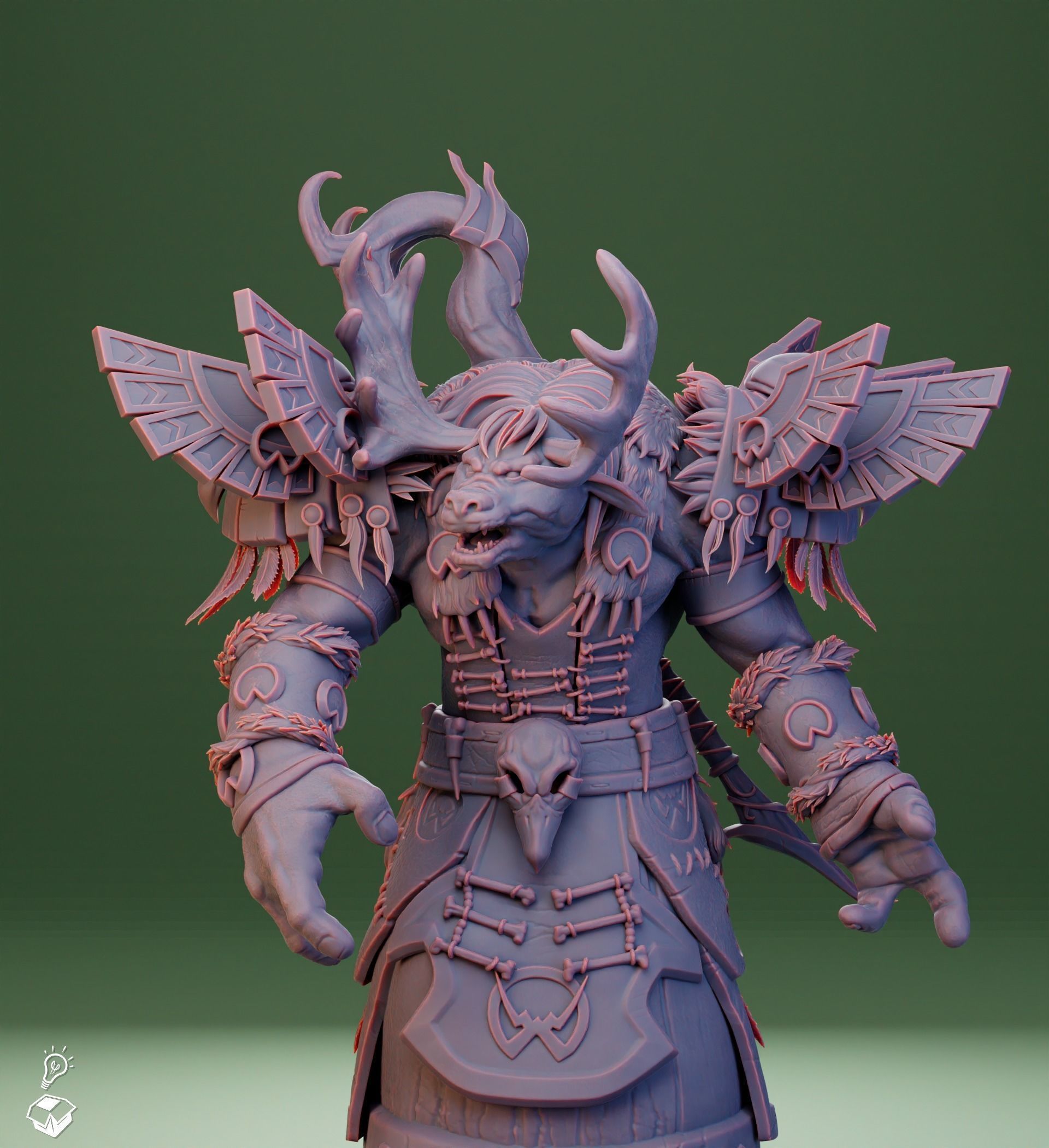 Tauren Highmountain Druid - World of Warcraft 3D model 3D printable ...