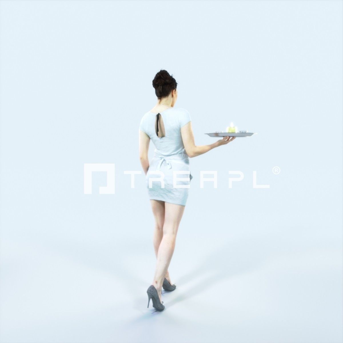 3D model Dream 14M Working Walking Waitress Woman VR / AR / low-poly ...