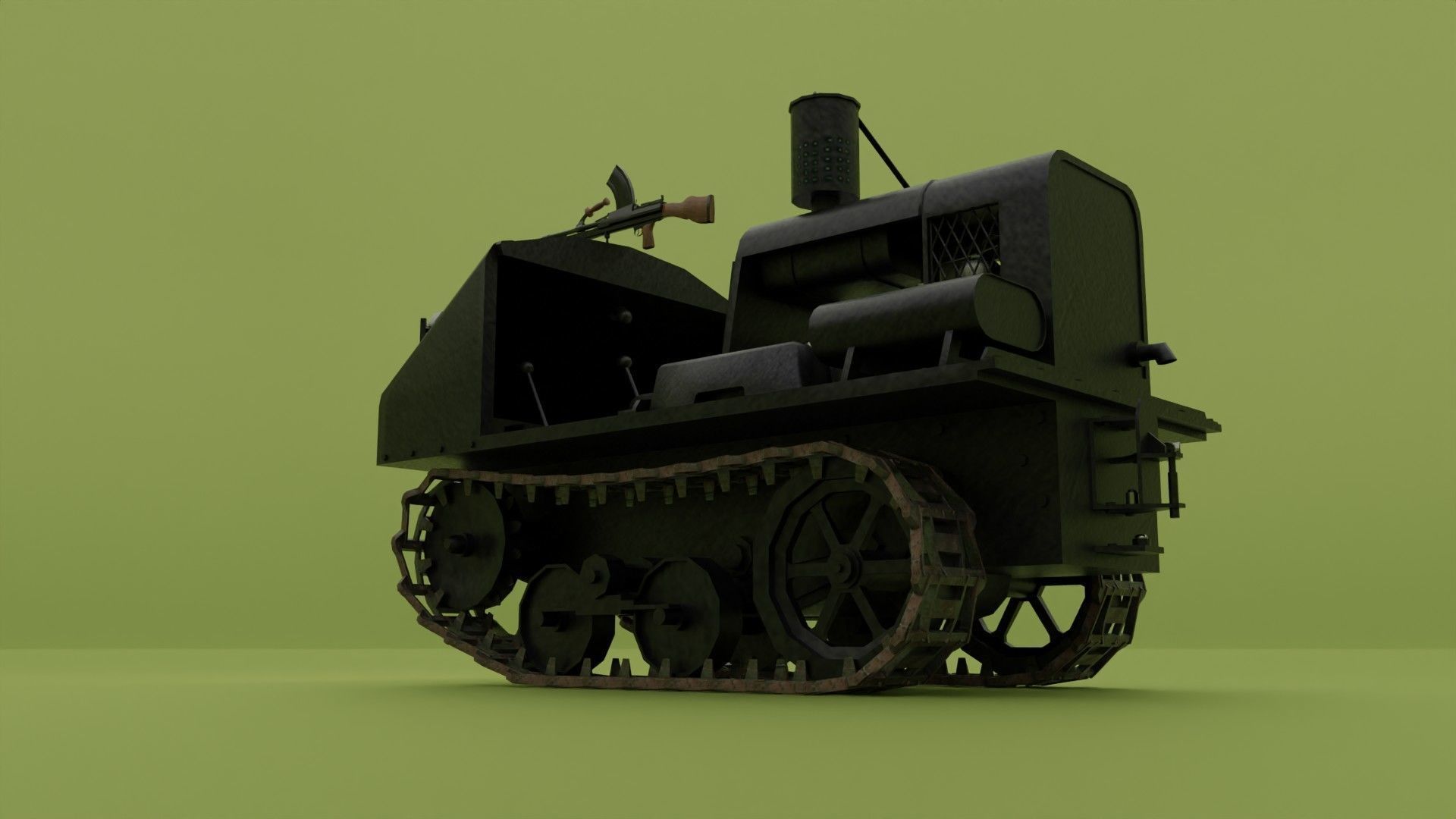 3D model Vickers Carden Lloyd Utility Tractor VR / AR / low-poly | CGTrader