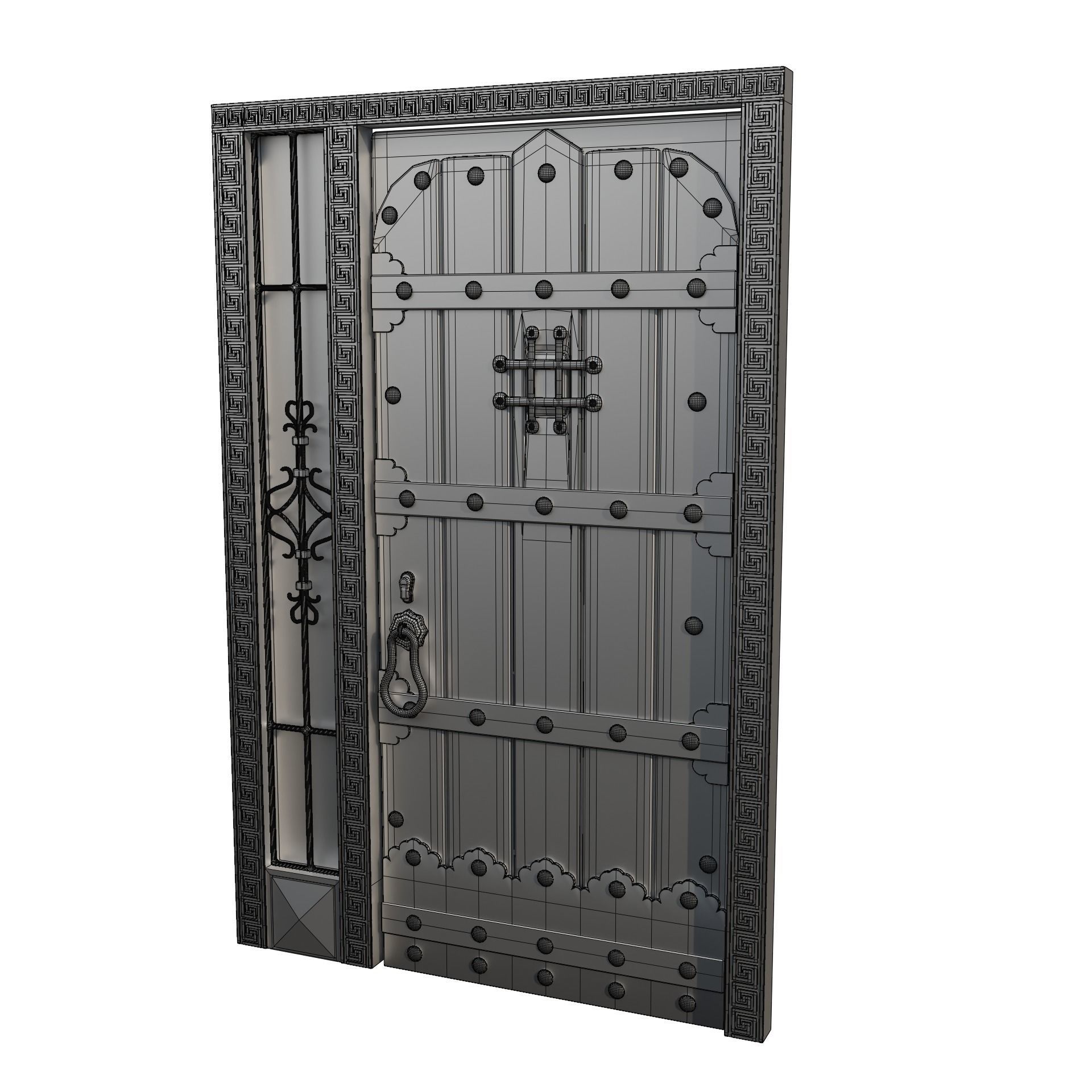 3D model Rustic modern DOOR Low Poly VR / AR / low-poly | CGTrader