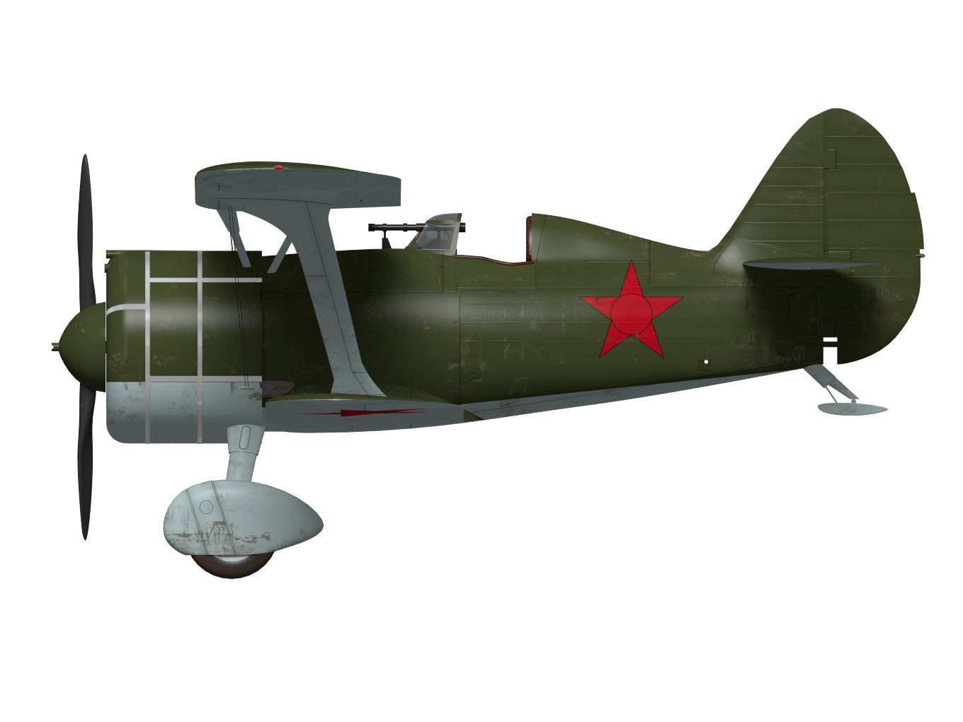 Polikarpov I-15bis 3D model | CGTrader