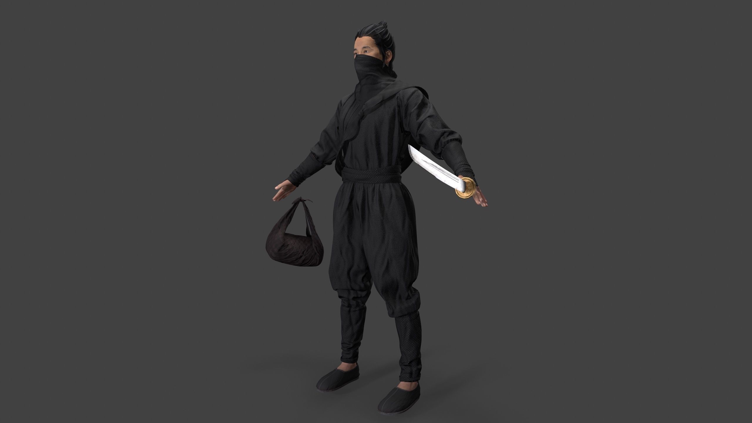 3D model robber VR / AR / low-poly rigged animated | CGTrader