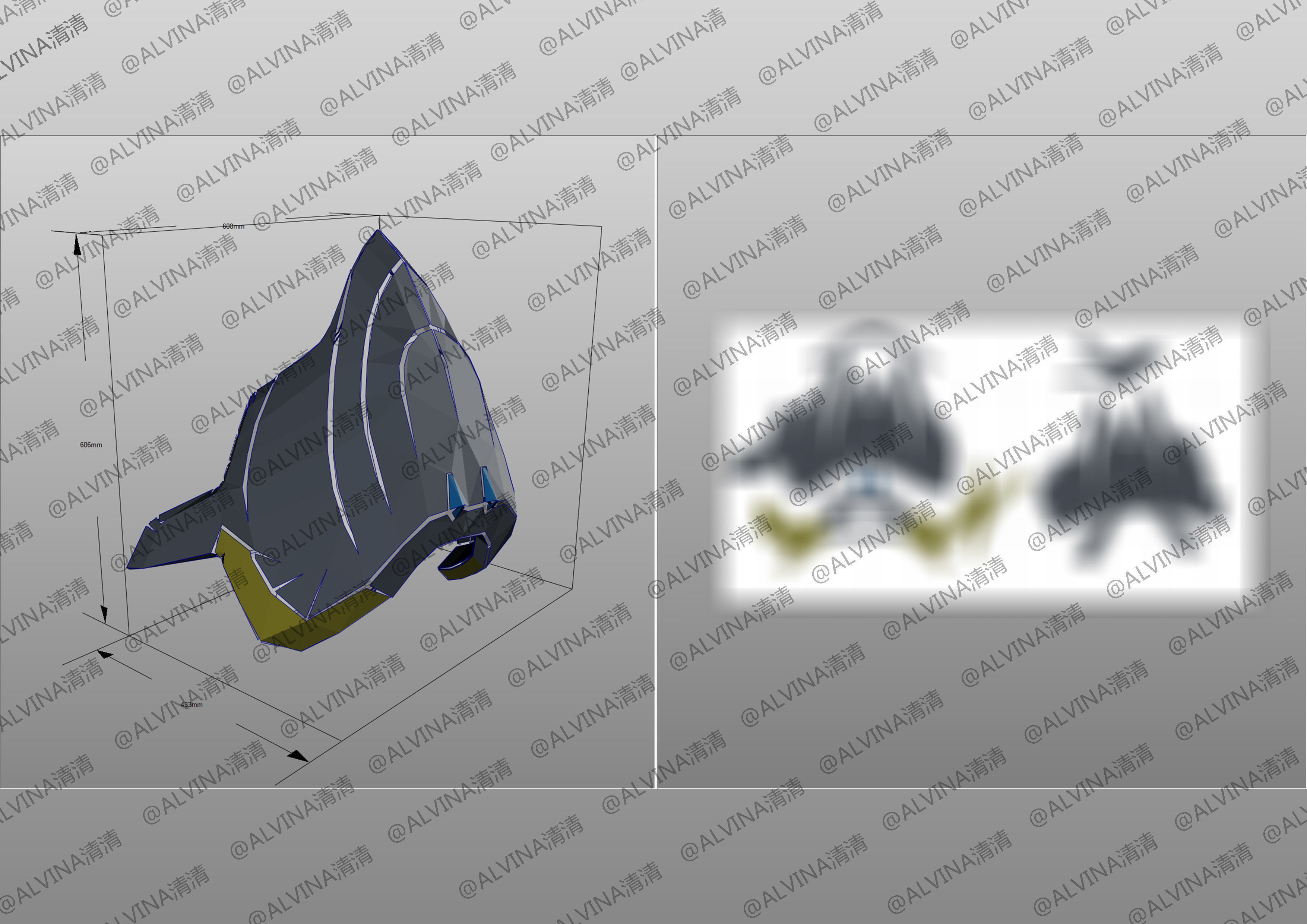 3D model Tribes Ascend - Heavy Armor pepakura Foam VR / AR / low-poly ...