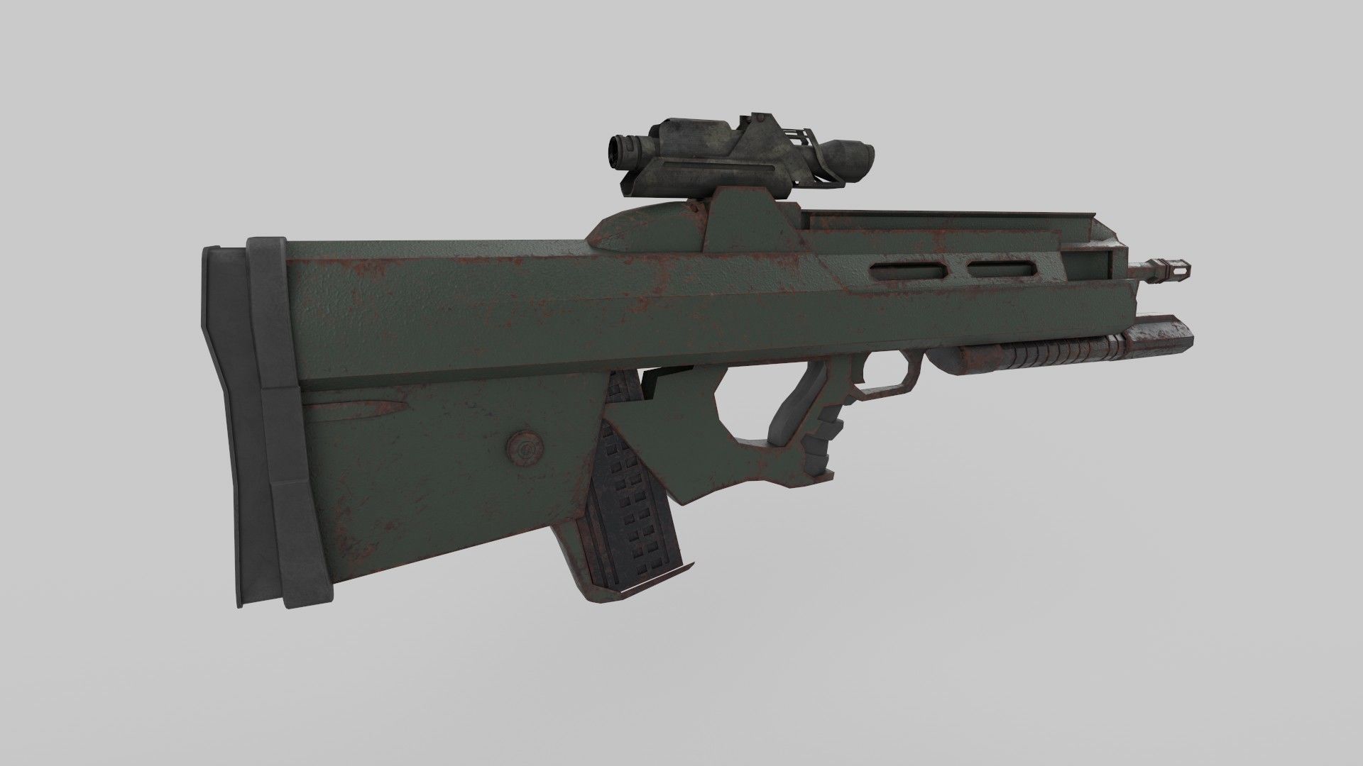Assault rifle 3D model | CGTrader