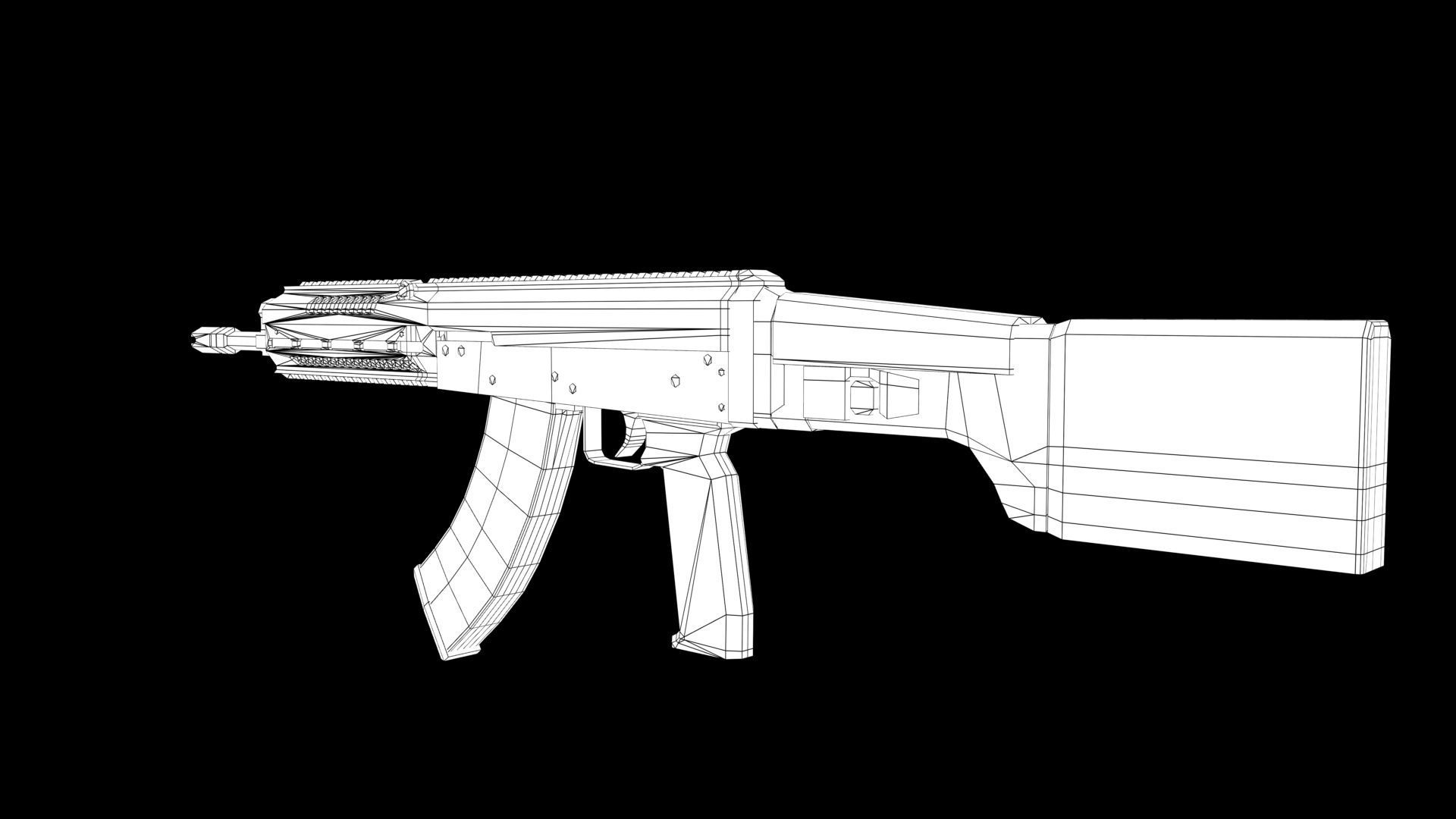 Assault rifle 3D model | CGTrader