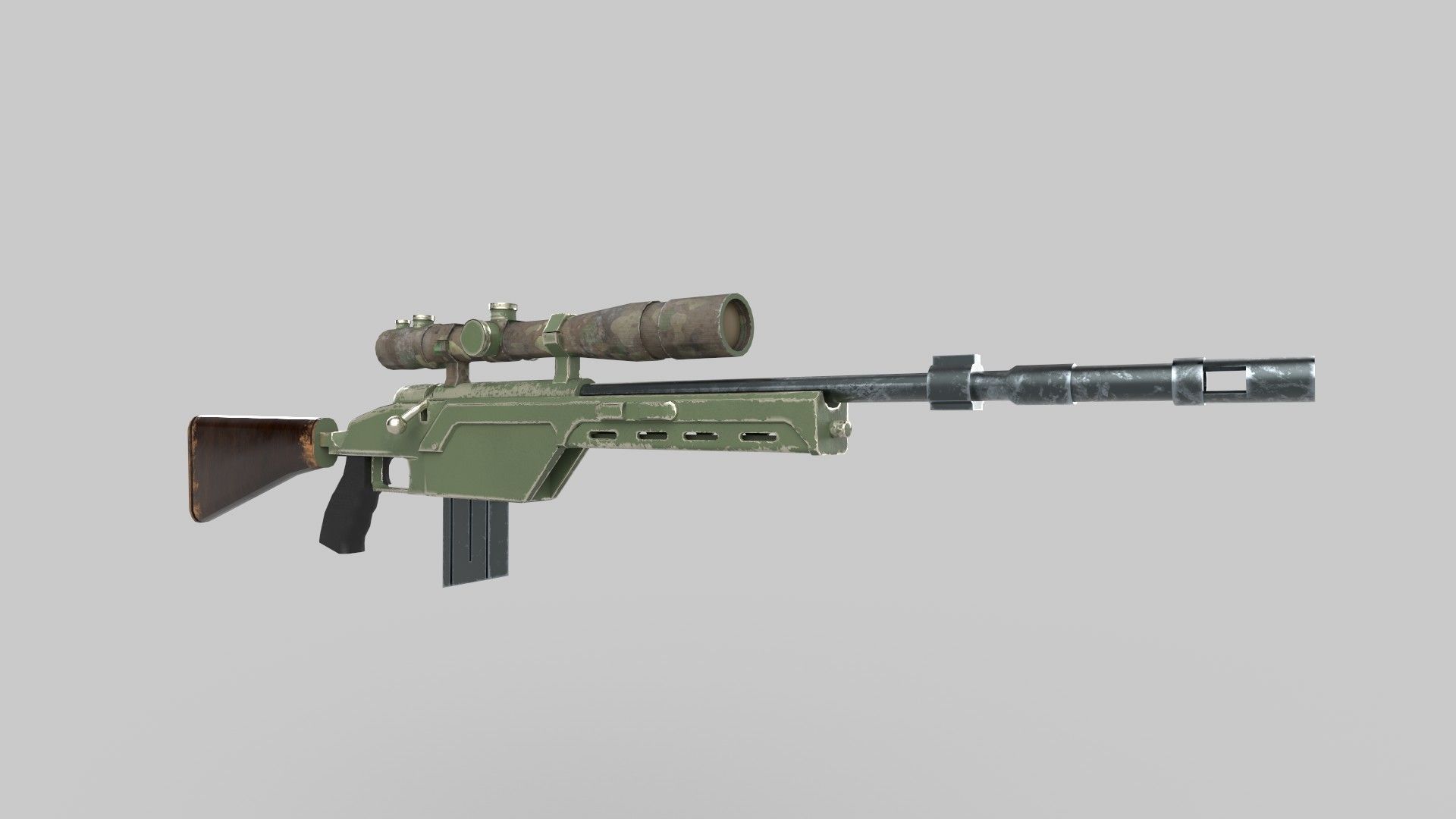 Assault rifle 3D model | CGTrader