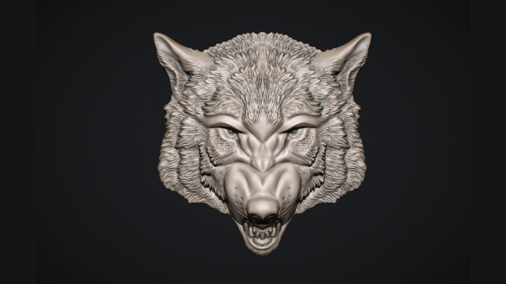 Wolf head 3D model 3D printable | CGTrader