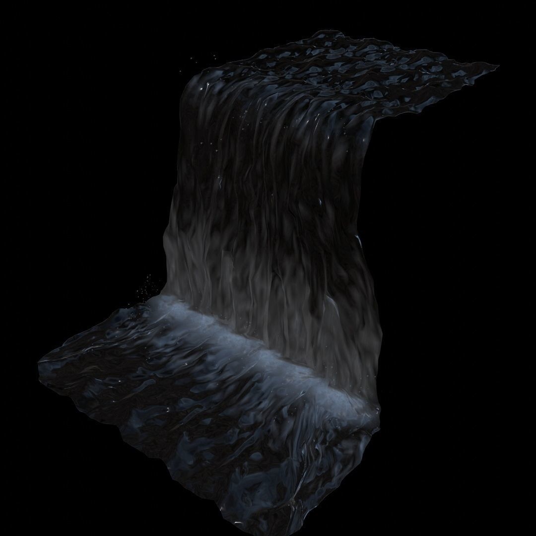 3D model Waterfall animated looping VR / AR / low-poly | CGTrader