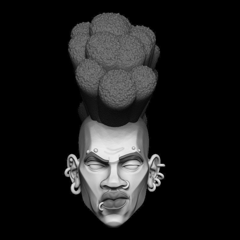 SPIDER PUNK MOHAWK HAIR 3D model | CGTrader