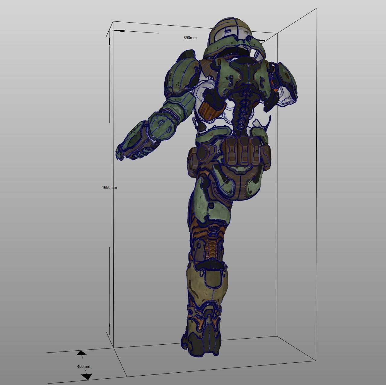 3D model Doom Cosplay Pepakura Foam Template VR / AR / low-poly | CGTrader