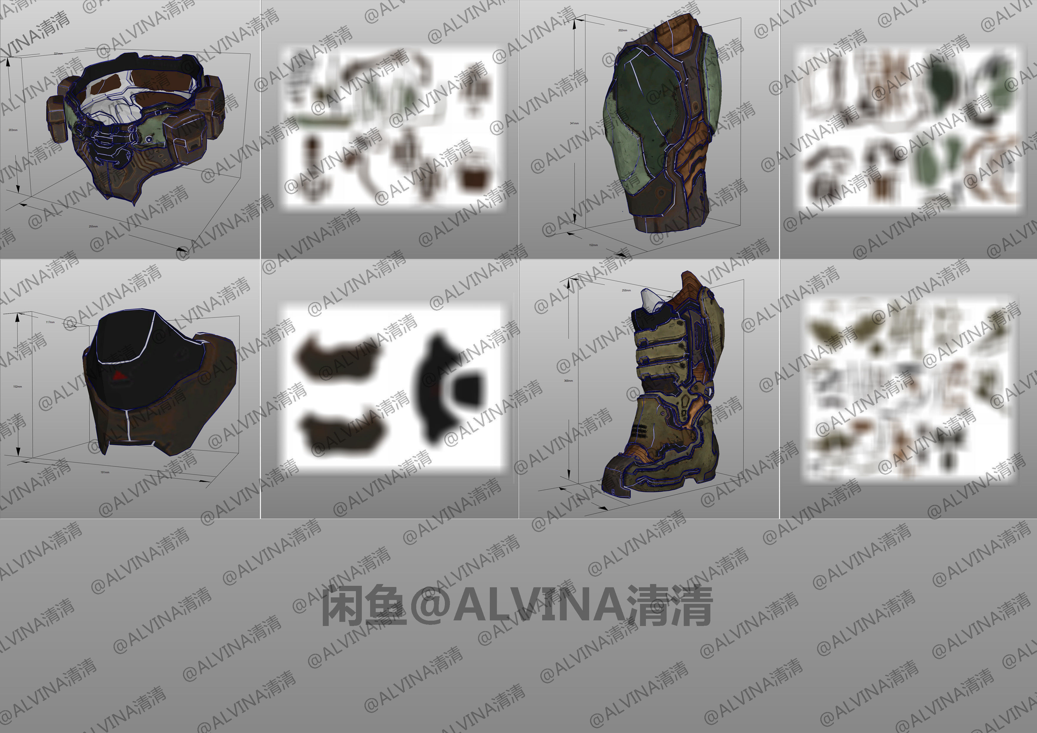 3D model Doom Cosplay Pepakura Foam Template VR / AR / low-poly | CGTrader